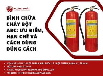 Bình chữa cháy bột ABC: Ưu điểm, hạn chế và cách dùng đúng cách